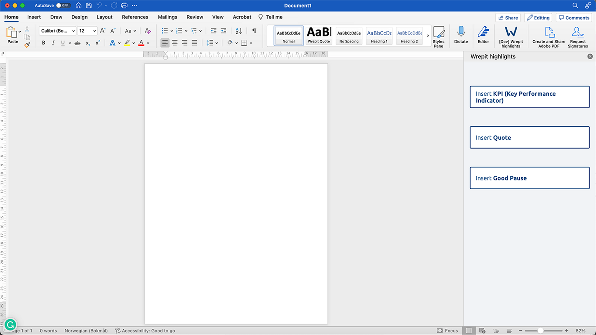 Wrepit Highlights: MS Word Add-in